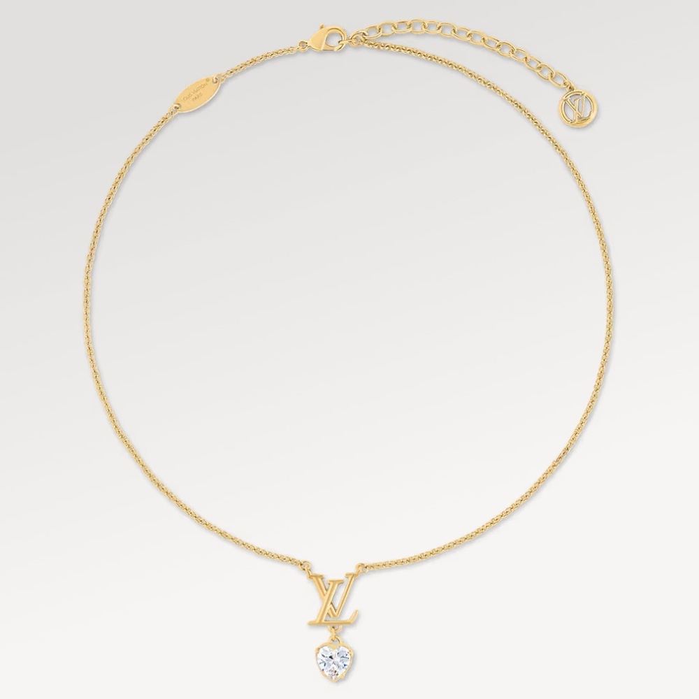 Louis Vuitton Lv Iconic Heart Gold Stone Necklace - Gem
